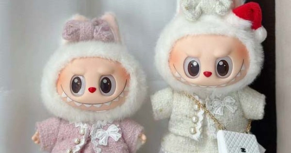 OEM Labubu With Clothes Preppy Outfit Macaron Style Μπρελόκ High ...