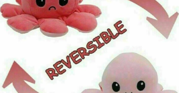 Reversible octapus plush λούτρινο χταπόδι που αλλάζει διάθεση με μία ...